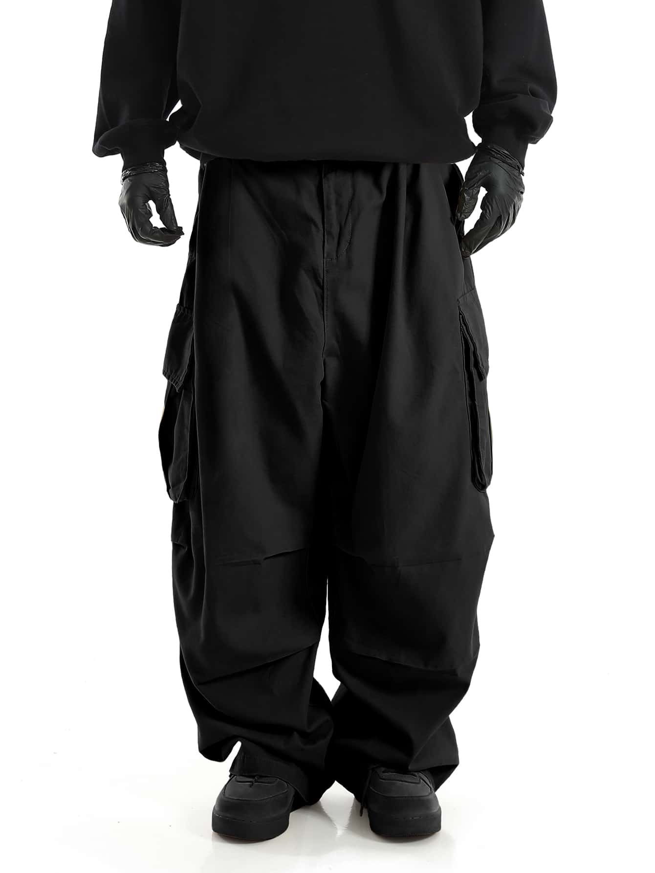Manfinity EMRG Men Flap Pocket Side Drawstring Waist Cargo Trousers ...
