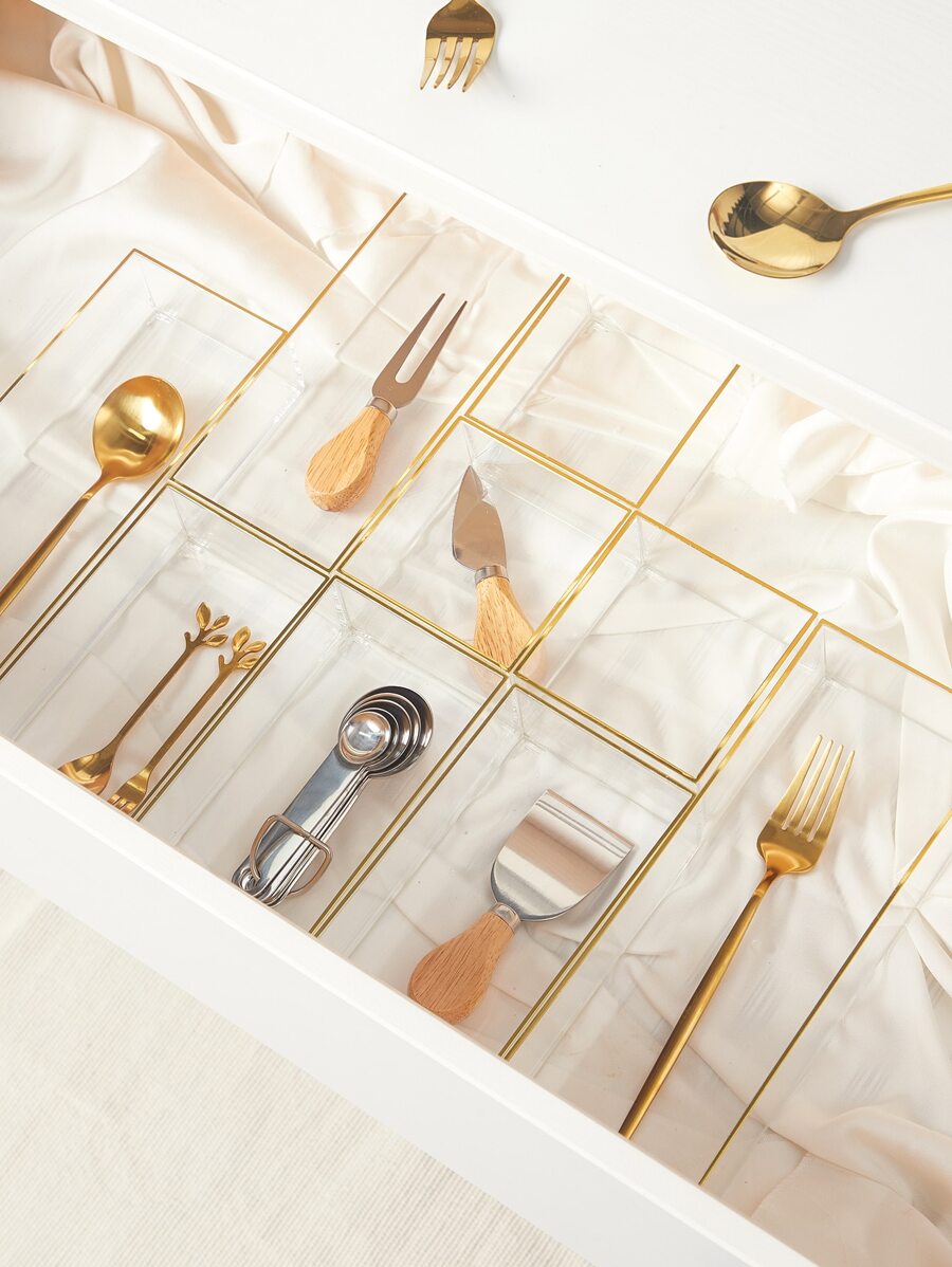 SHEIN Basic living 1pc Stackable Desk Drawer Organizer Tray Dividers ...