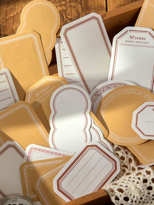 20pcs Writable Label Sticker, Minimalist Multipurpose Office & School ...