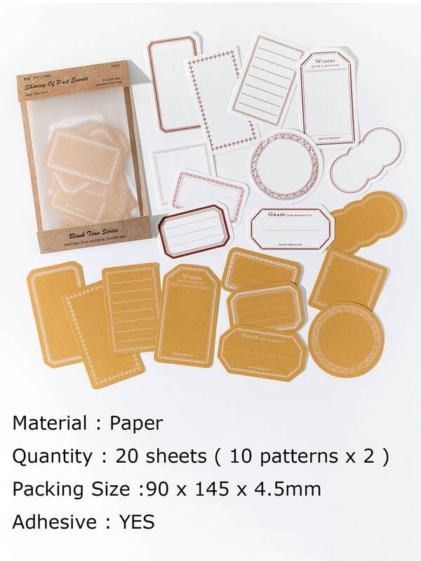 20pcs Writable Label Sticker, Minimalist Multipurpose Office & School ...