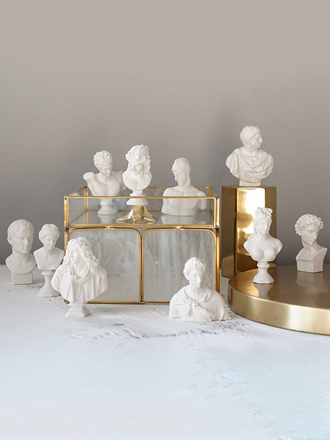 10pcs Polyresin Decoration Object, Figure Design Decoration Craft For Home