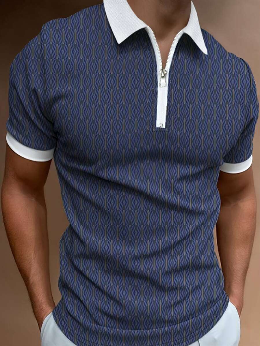 Manfinity Men Allover Print Polo Shirt | SHEIN USA