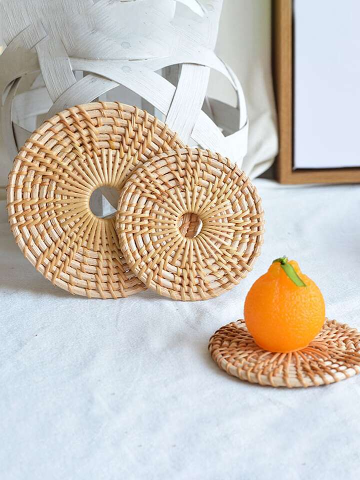 Unique Round Rattan Japanese Style Dining Table