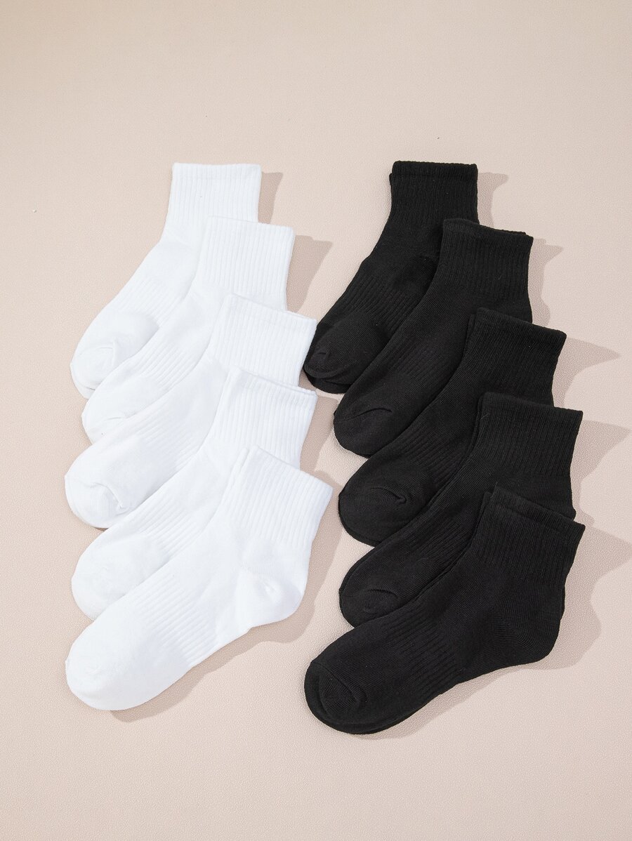 10pairs Kids Solid Casual Ankle Socks | SHEIN USA