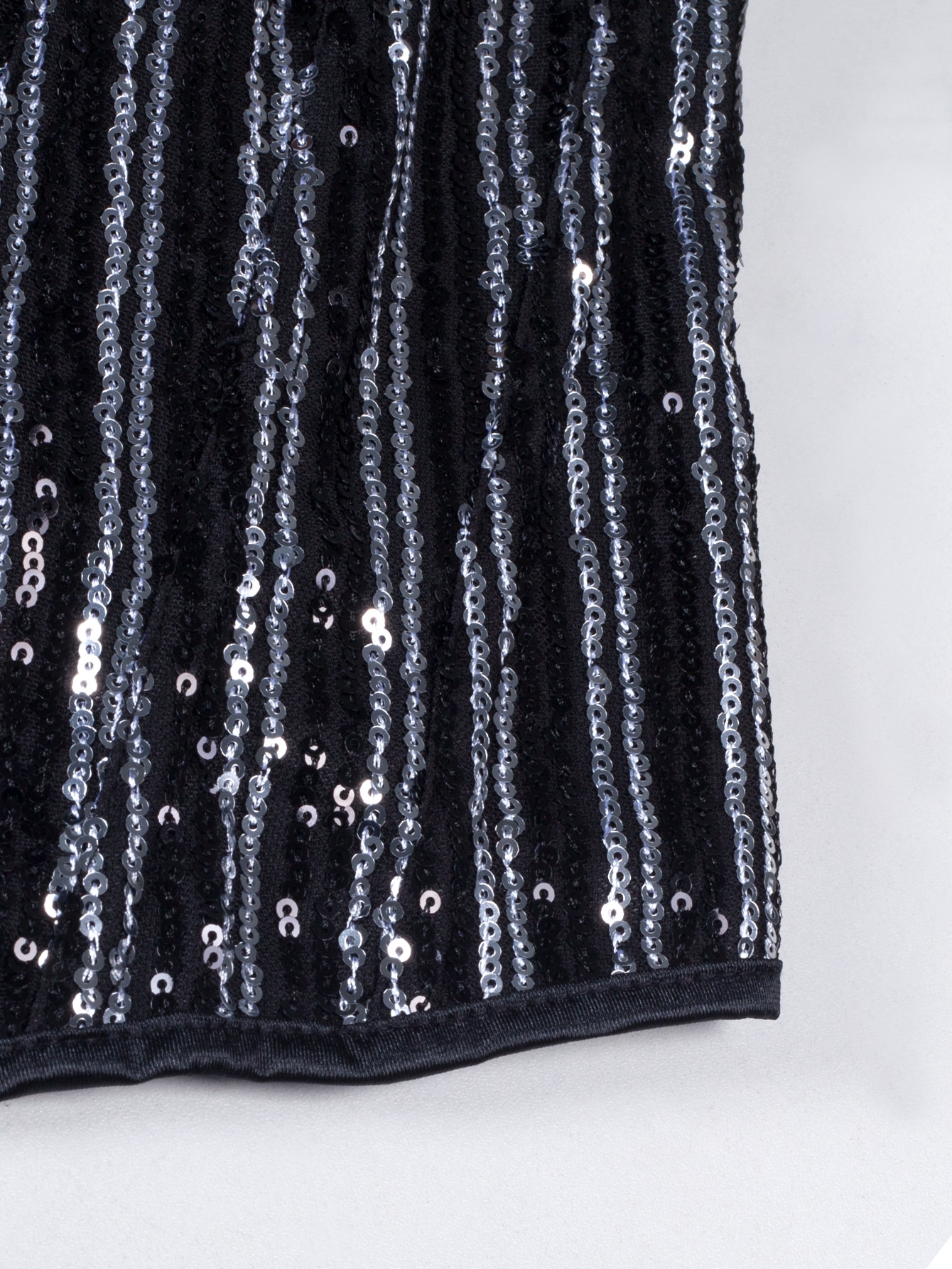 Apperloth A Contrast Sequin Lace Up Overbust Corset Top Shein Usa