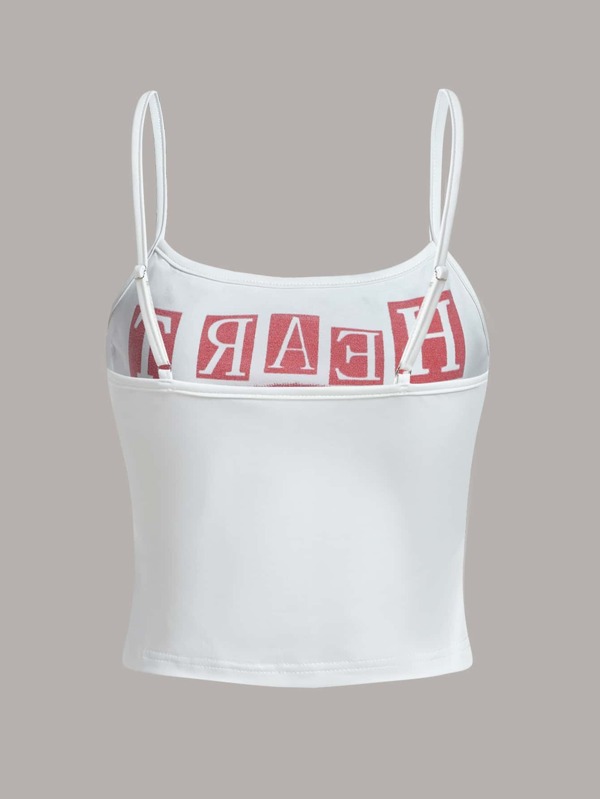 SHEIN ICON Letter & Figure Graphic Cami Top | SHEIN UK