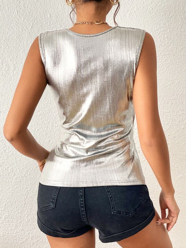 SHEIN BAE Surplice Neck Ruched Side Tank Top | SHEIN USA