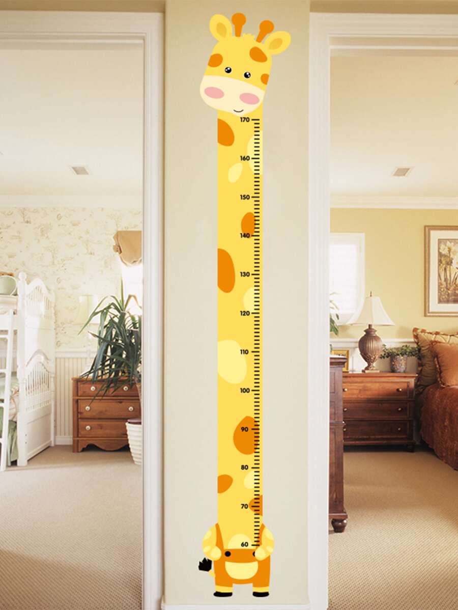 Kids Cartoon Giraffe Pattern Height Measurement Wall Sticker | SHEIN USA
