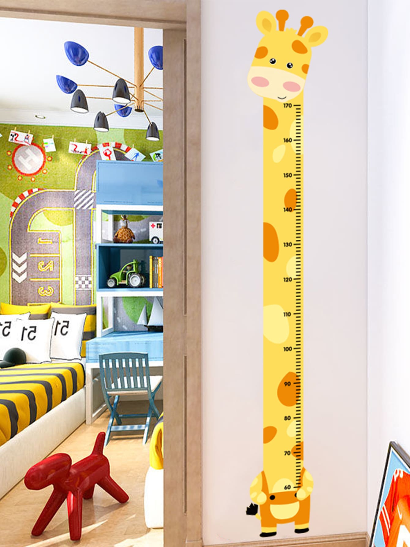 Kids Cartoon Giraffe Pattern Height Measurement Wall Sticker | SHEIN USA