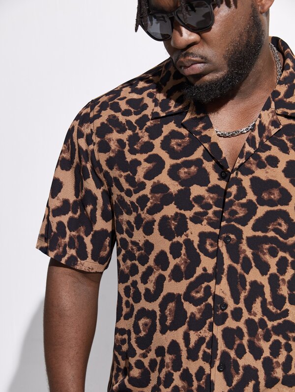 Manfinity AFTRDRK Men Leopard Print Shirt | SHEIN USA