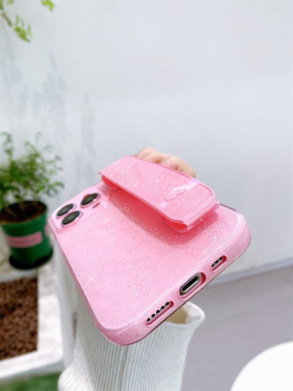 Glitter Jelly Phone Case With Wristband Holder | SHEIN USA