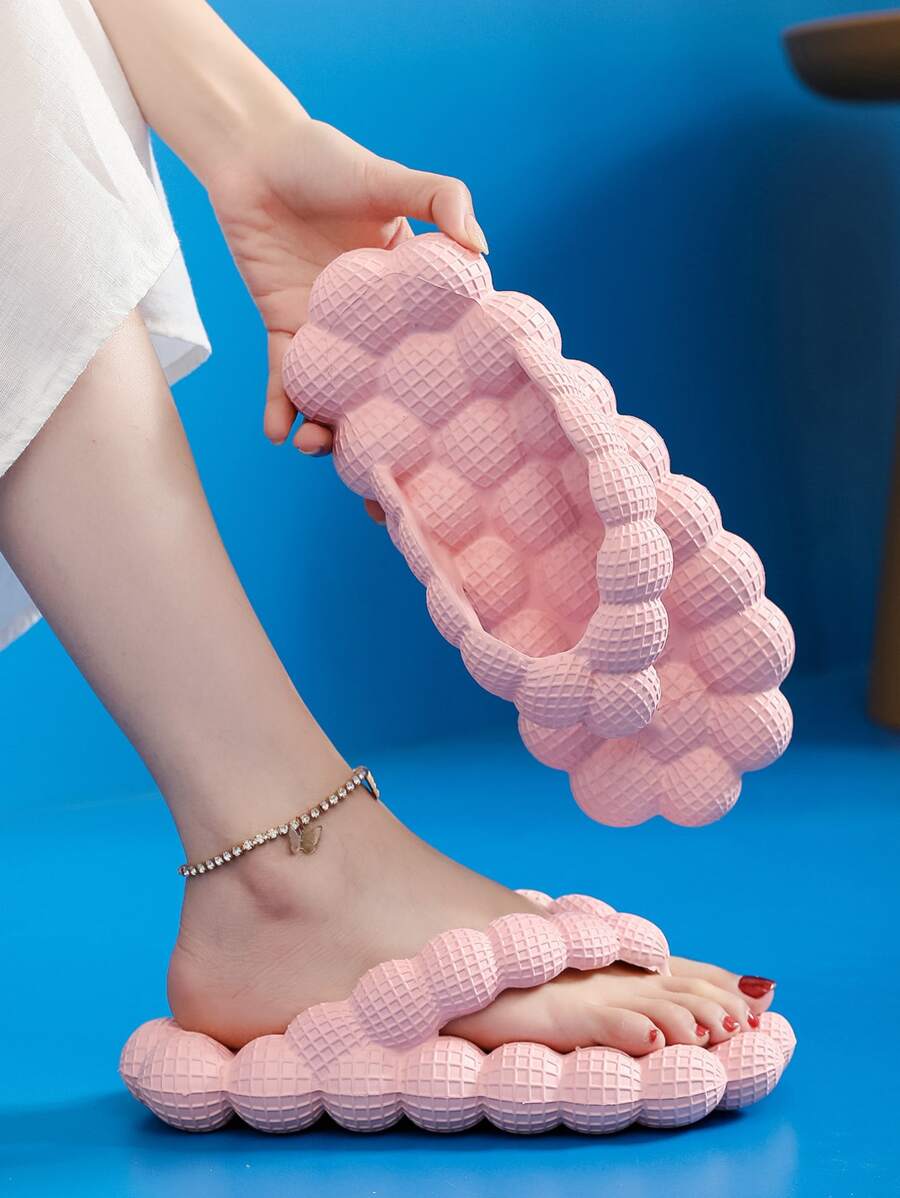 Women Bubble Flip Flops, Preppy Pink EVA Slippers | SHEIN USA