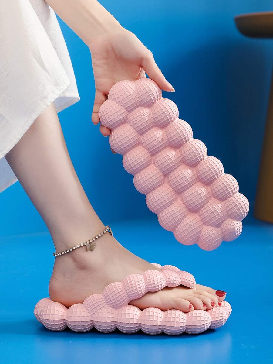 Women Bubble Flip Flops, Preppy Pink EVA Slippers | SHEIN USA