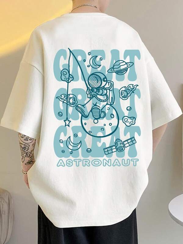 Manfinity Emrg Hombres Camiseta Con Estampado De Dibujos Animados Y