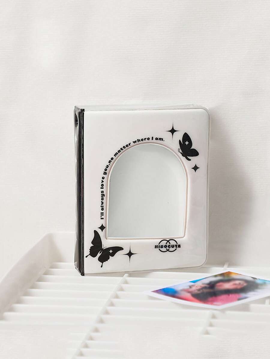 1pc Slogan & Butterfly Pattern Photo Album, Simple Portable Home Photo ...