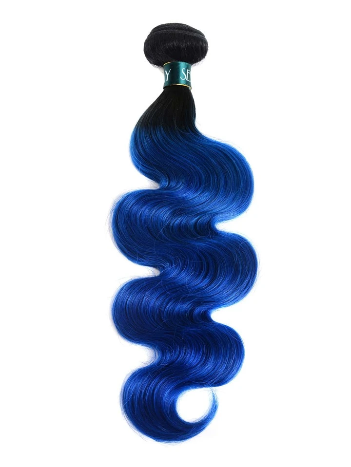 Blue Curly Weave