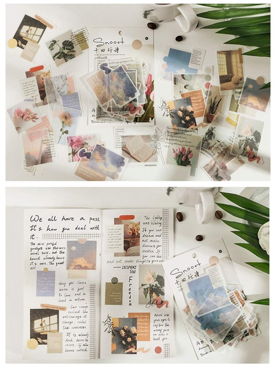 40pcs/Package Vintage Style Stationery Sticker Pack, Perfect For ...