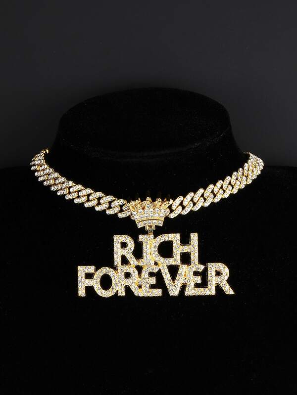 For Women Men Trendy Punk Hip Hop Style Rock Party Full Rhinestone ...