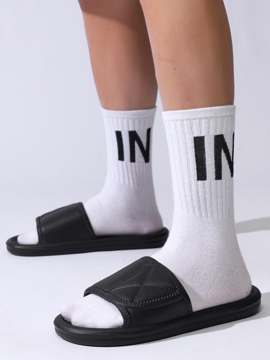 Men Minimalist Single Band Slides | SHEIN USA