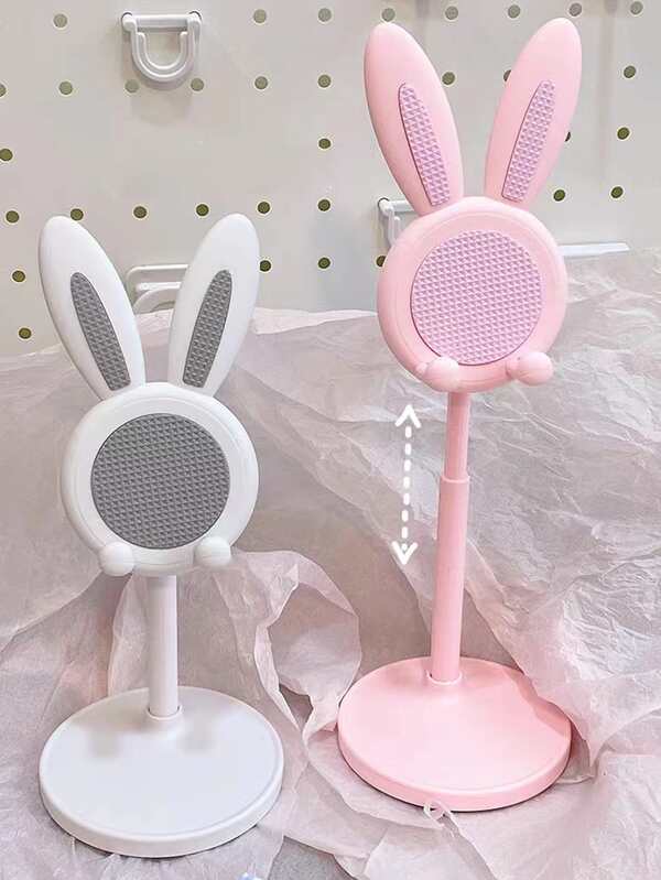 Pink Cute Rabbit Adjustable Desktop Mobile Phone Tablet Bracket | SHEIN USA
