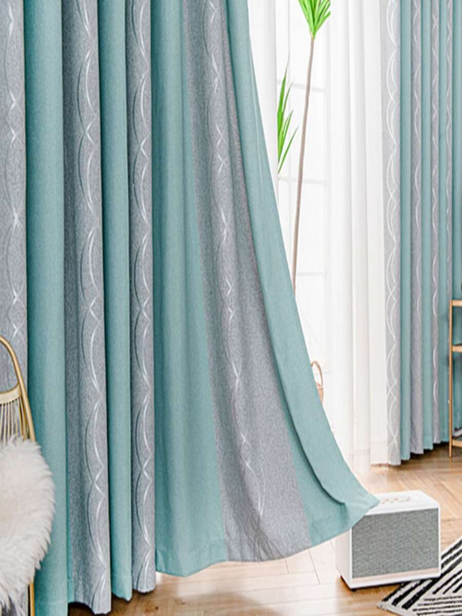 1pc Modern Simple Striped Dustproof, Blackout And Heat-Insulating ...