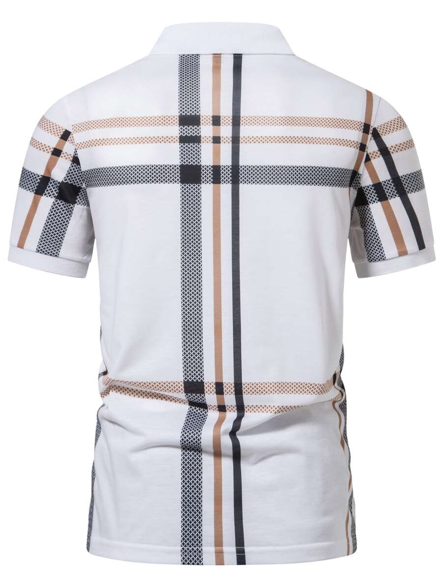 Manfinity Homme Men Plaid Print Polo Shirt | SHEIN USA