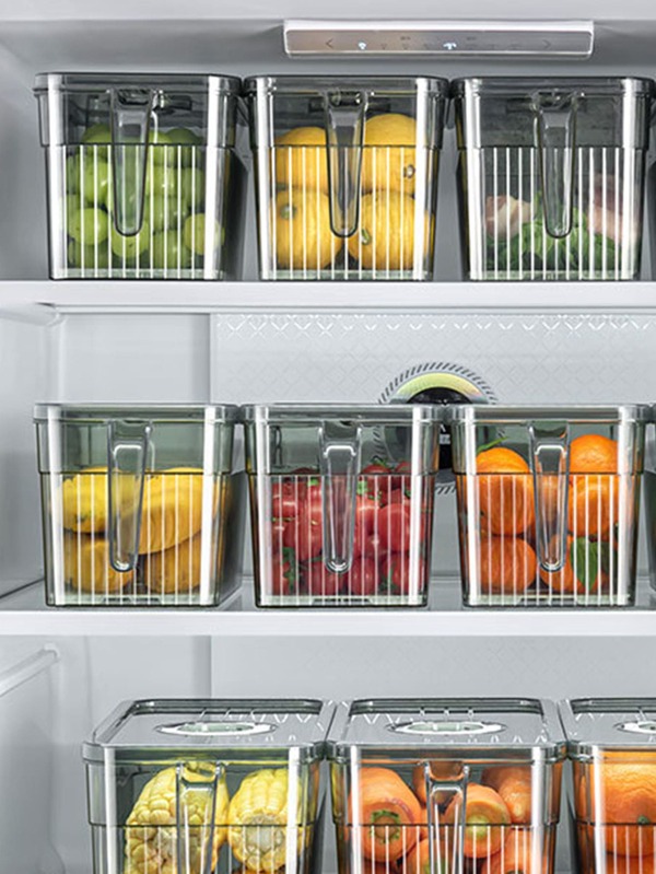 1pc Dark Green Refrigerator Storage Box | SHEIN UK