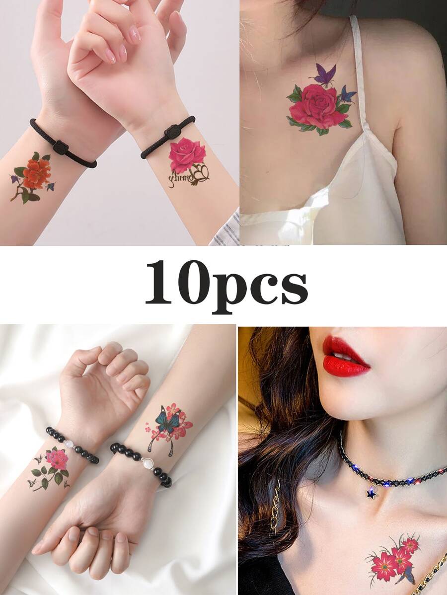 1sheet Floral Pattern Tattoo Sticker | SHEIN USA