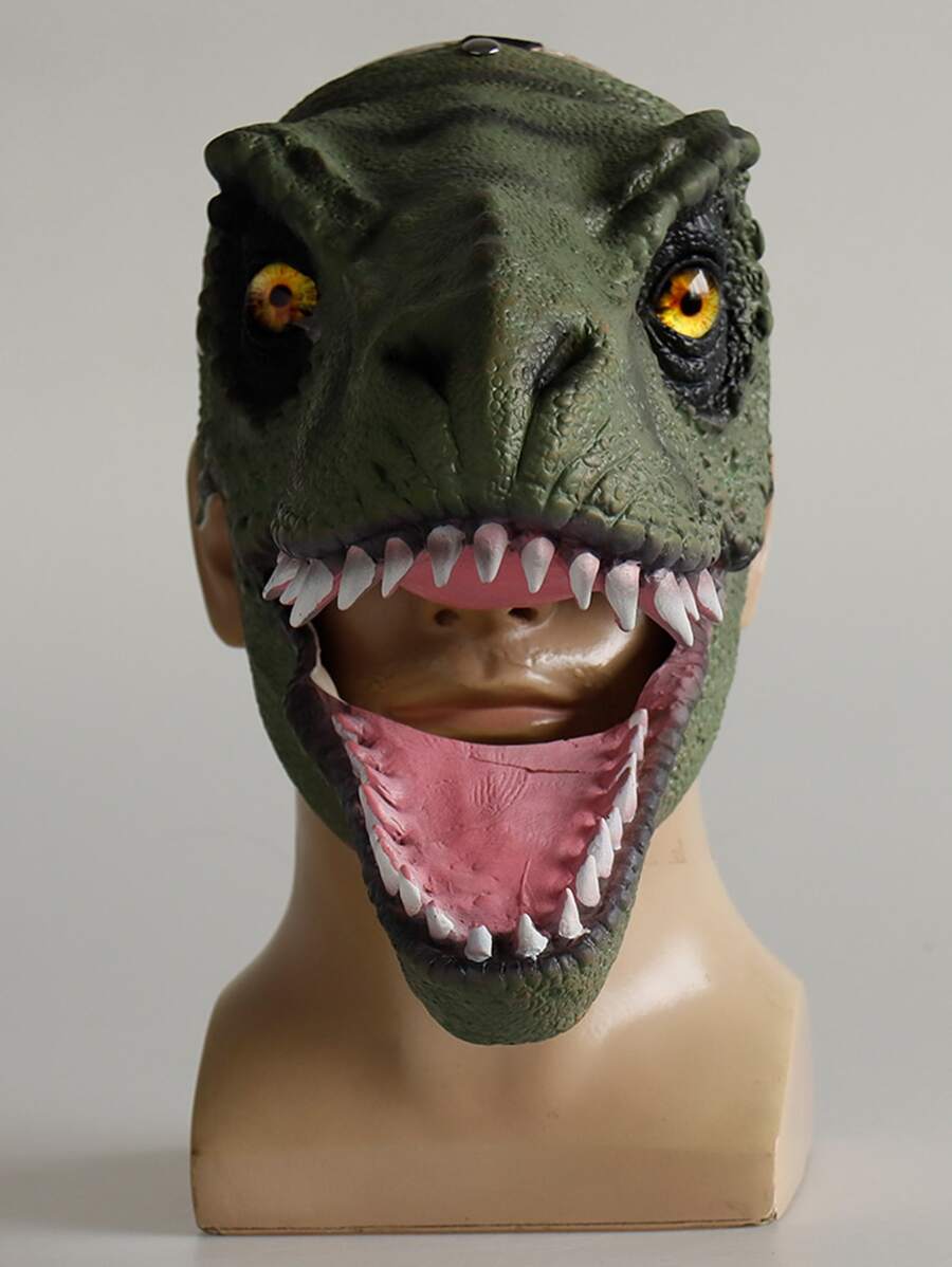 1pc Unisex Latex Dinosaur Head Mask For Velociraptor Cosplay, Suitable ...