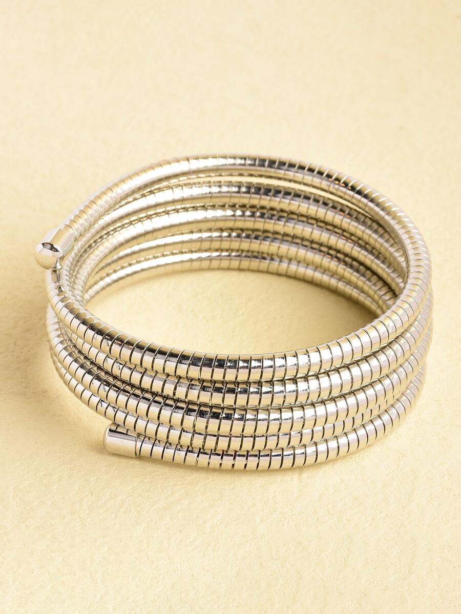 Minimalist Layered Bangle | SHEIN USA