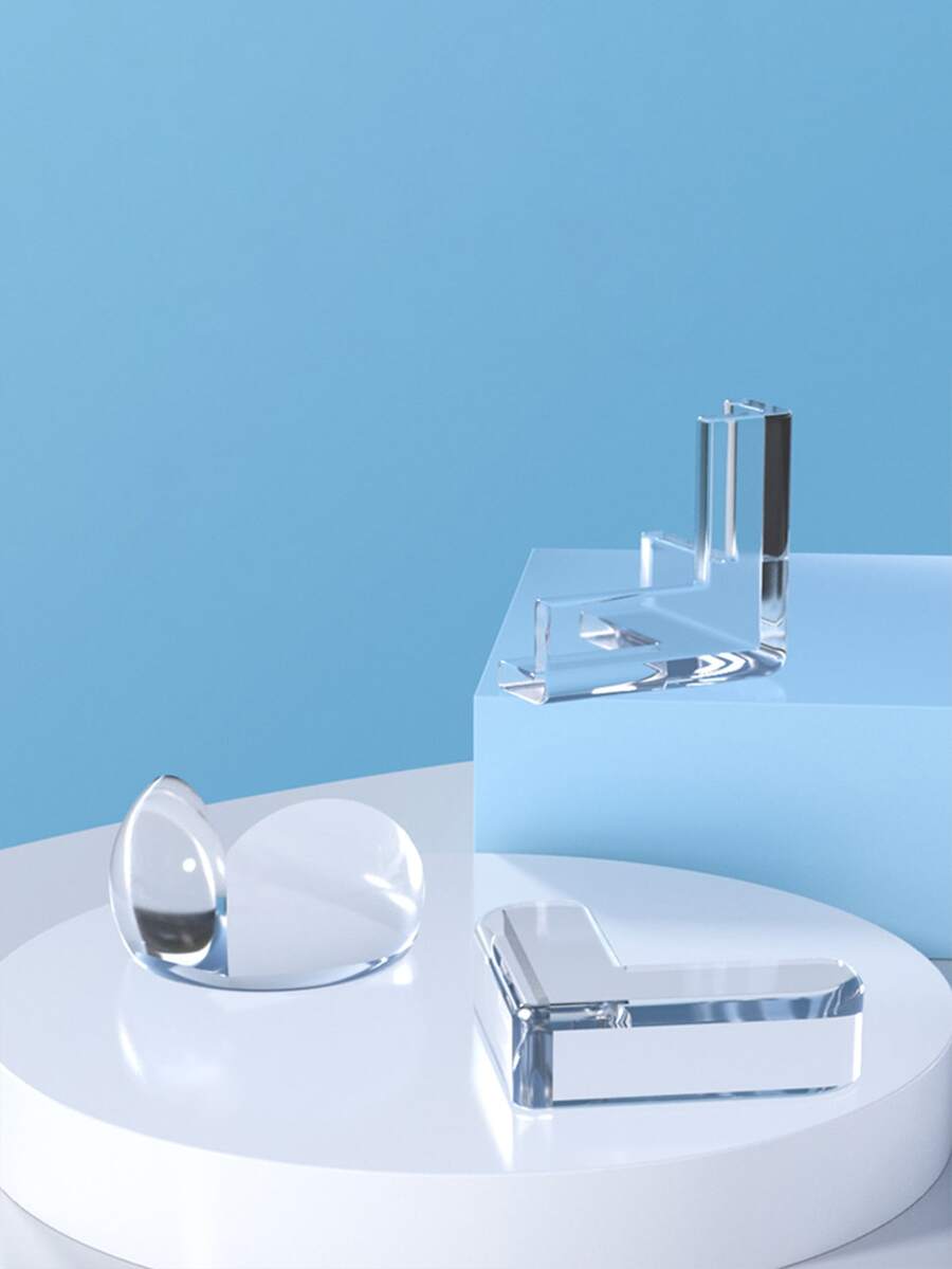 4pcs/set PVC Adhesive Table Corner Cover For Baby, Transparent Anti ...