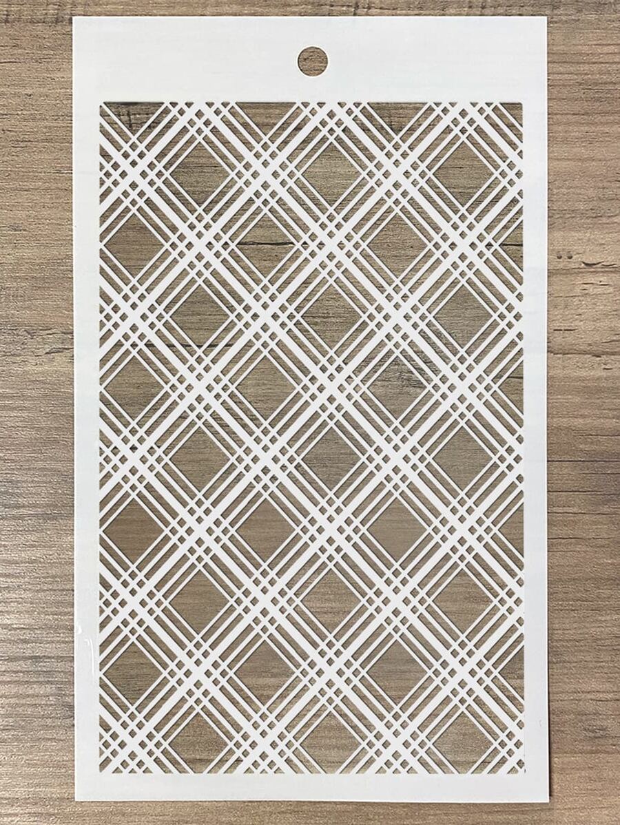 1pc Plaid Hollow Drawing Stencil, Simple Multi-purpose Painting ...