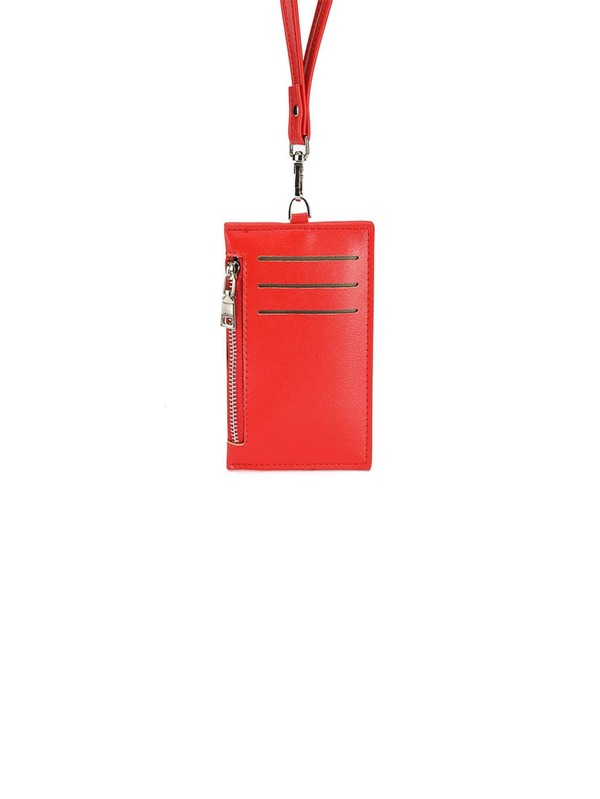 Red ID Card Holder PU | SHEIN USA