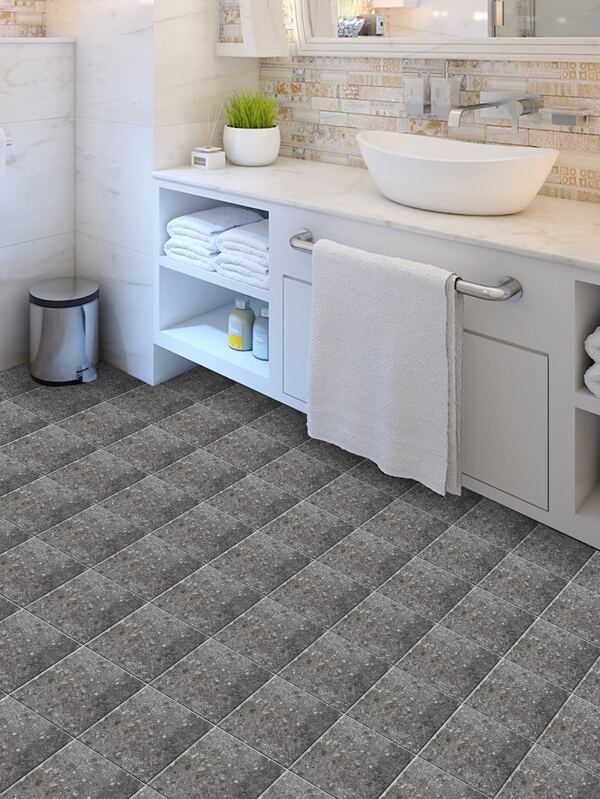 6pcs/set PVC Floor Sticker, Modern Marble Pattern Peel Stick Floor Tile ...