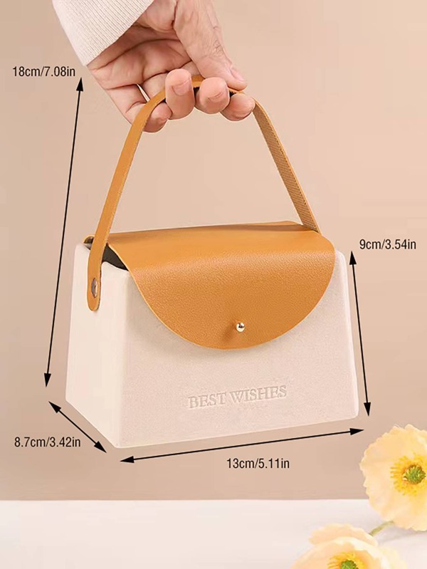 1pc Paper Gift Box, Creative Two Tone Gift Packaging Box For Party ...