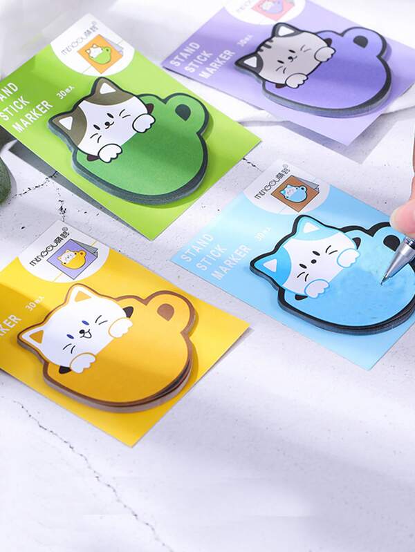1pc Cartoon Cat Pattern Easy To Post Sticky Note, Cute Multi-purpose ...
