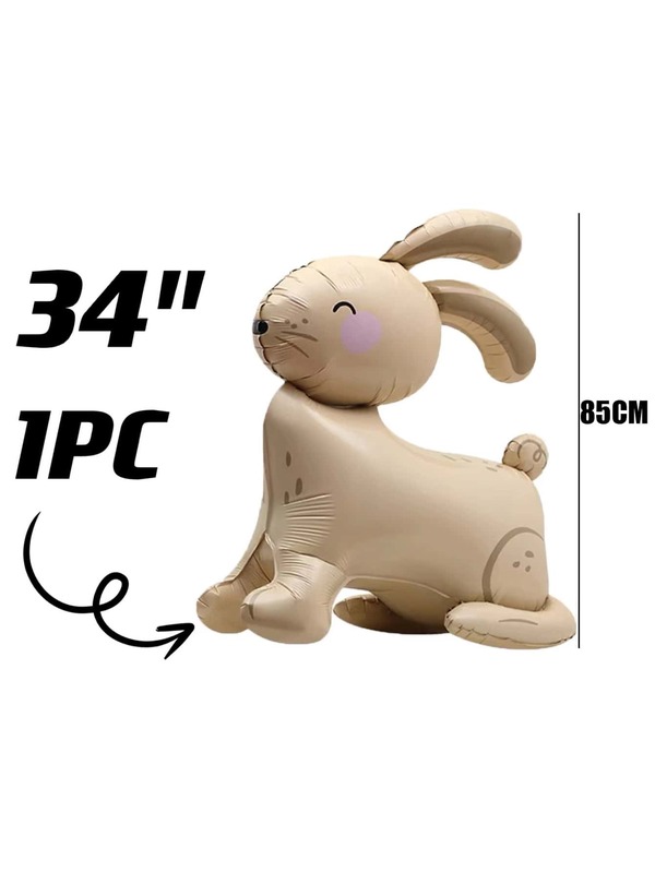 1pc Plastic Balloon, Cartoon Cute Rabbit Shaped Party Celebration ...