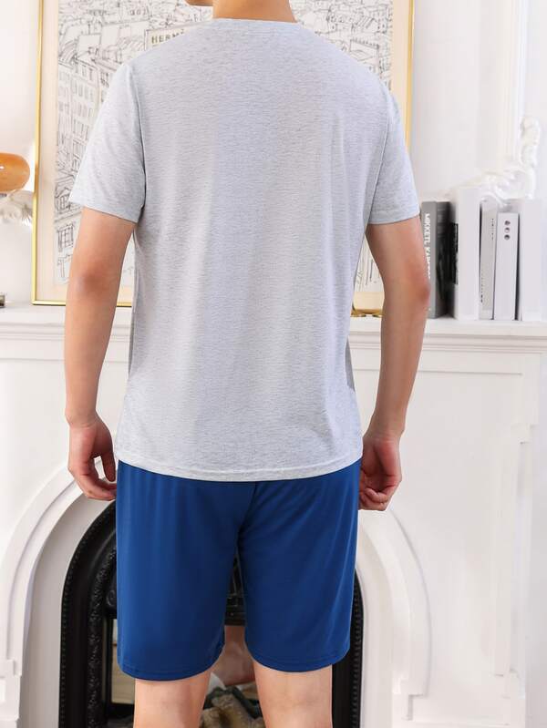 Men Slogan Graphic PJ Set | SHEIN USA