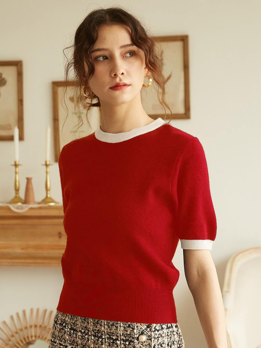 Knit Mix Elegant Women's Spring/Summer Fashion Casual Daily French ...
