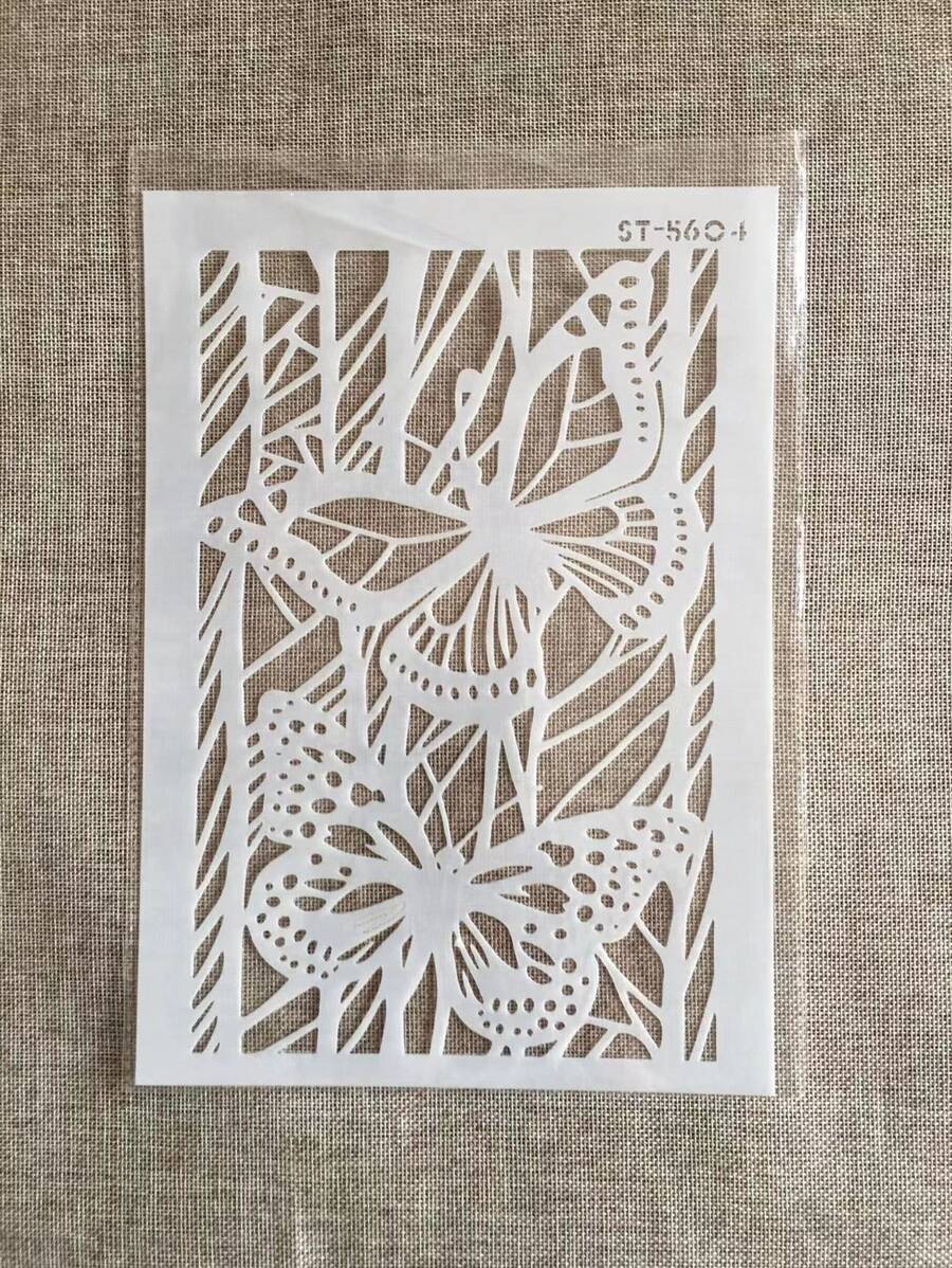 1pc White Plastic Hollow Butterfly Drawing Template A4 Size | SHEIN ...