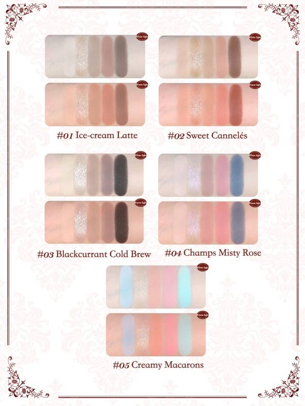 Flower Knows Strawberry Rococo 5 Color Eyeshadow Palette - 02 Sweet ...