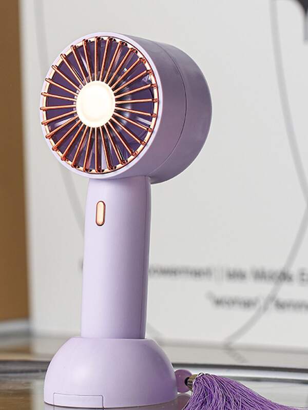 1pc Portable Handheld Fan, Funky Purple Rechargeable Fan For Home ...