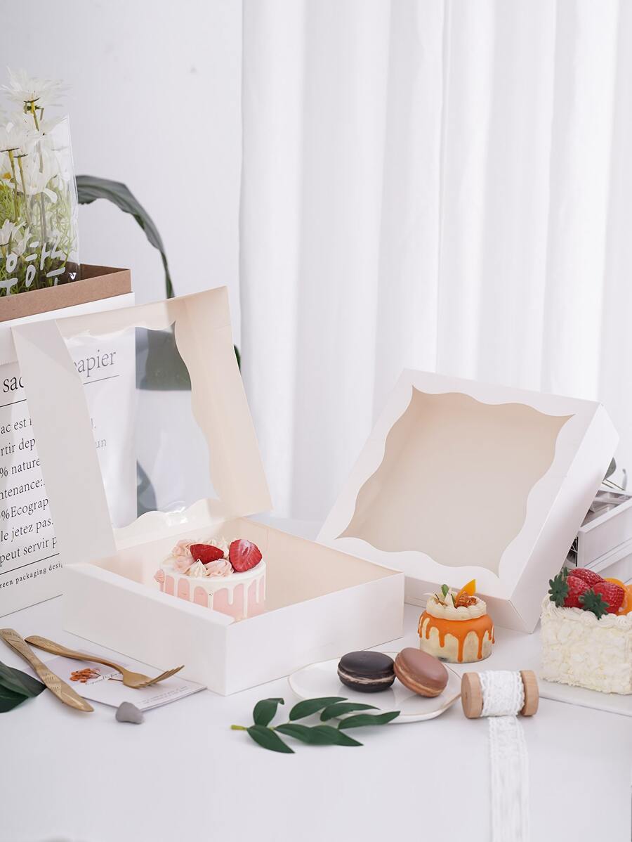 4pcs/set Paper Candy Packaging Box, Modern White Packaging Box For ...