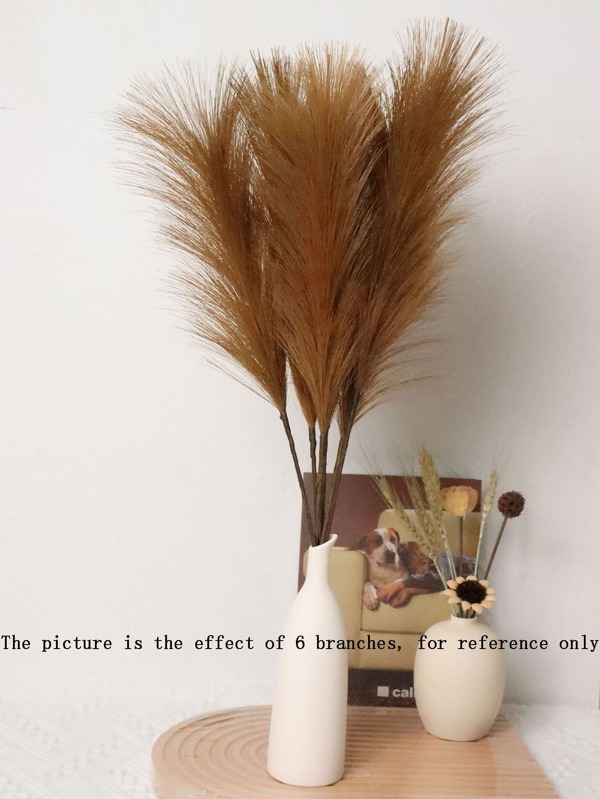 1pc Faux Pampas Grass Large Tall Fluffy Artificial Fake Flower Boho ...