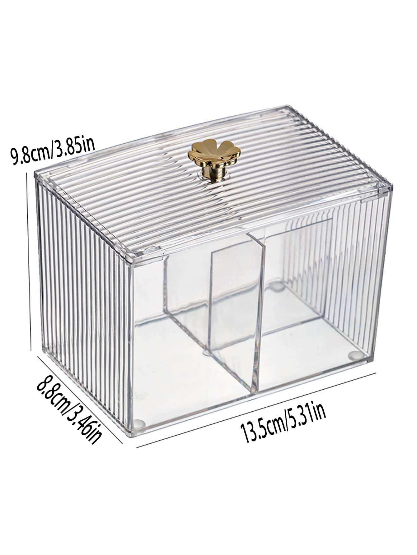 1pc Clear 2 Grids Plastic Desk Storage Box,Modernist Transparent ...