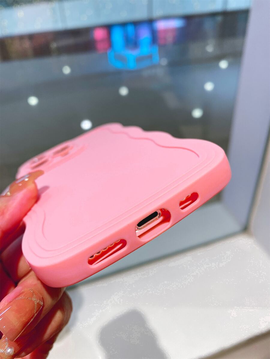 Apple Baby Pink Soft 3D Wavy Phone Case - Shockproof, Anti-Sweat, Anti ...