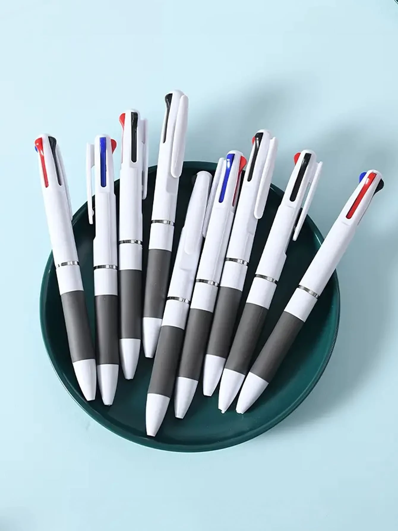 3pcs 3 In 1 Press Type Ballpoint Pen, Simple Portable Writing Pen For ...