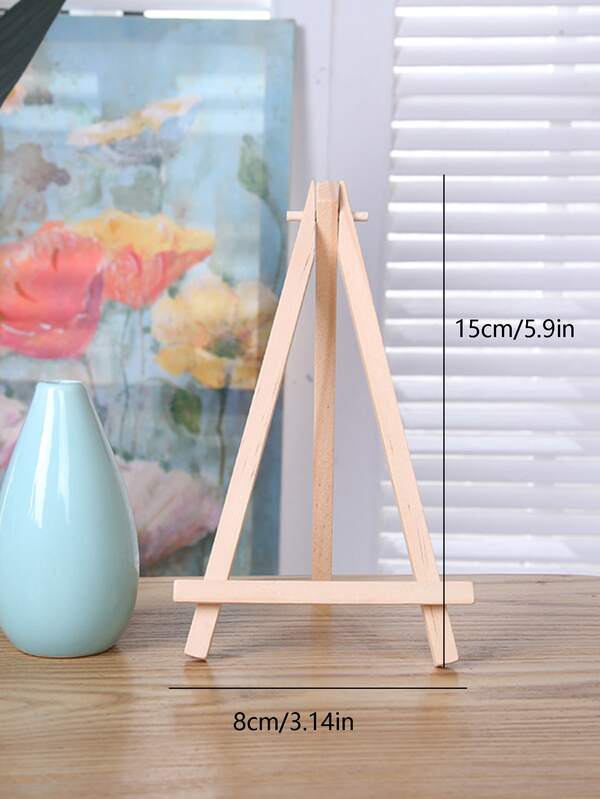 1pc Solid Color Mini Wooden Easel, Simple Multi-purpose Desktop Easel ...