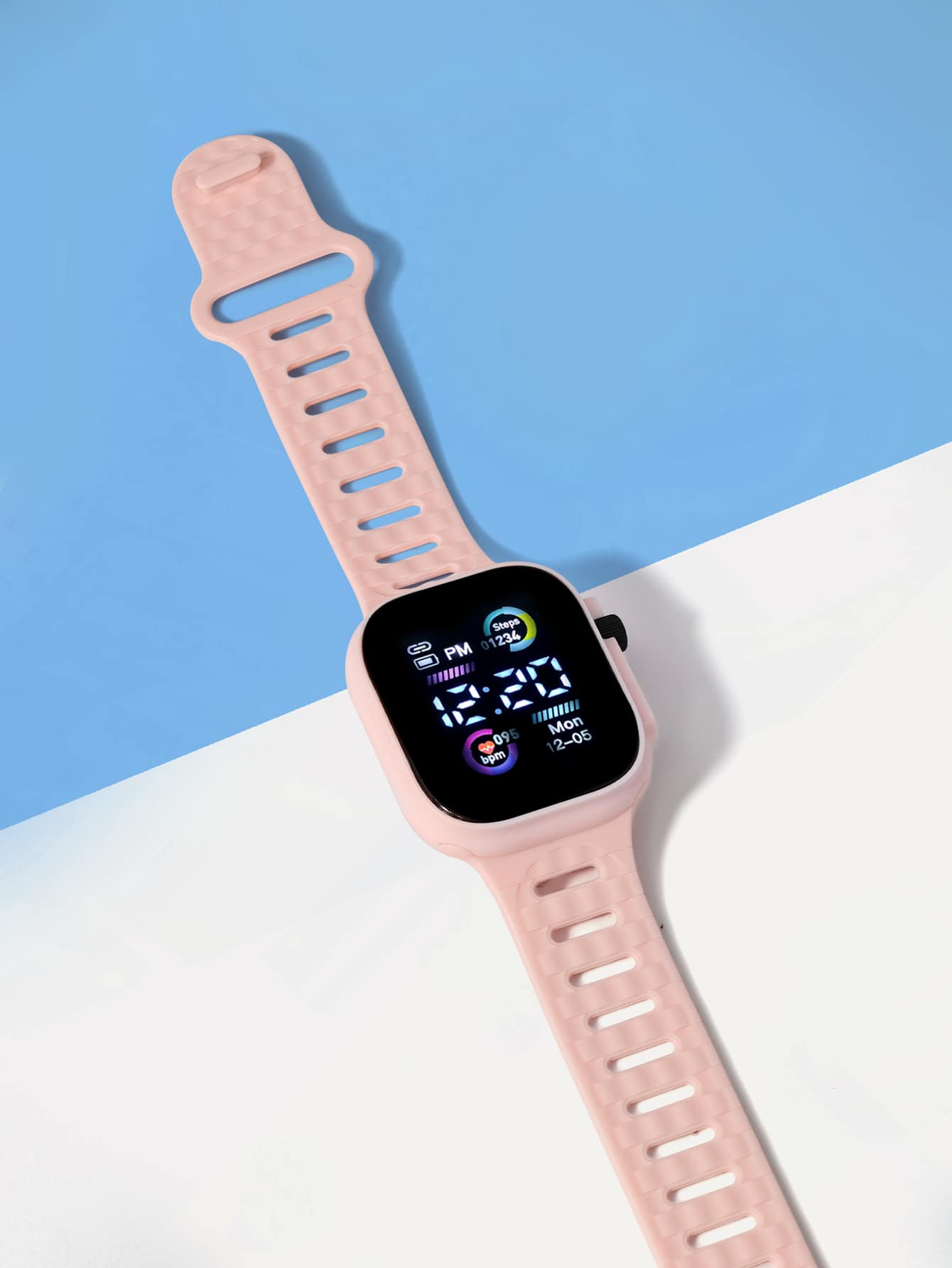 1pc Dry Battery Powered Kids Shallow Pink LED Color Screen TPU Sport ...