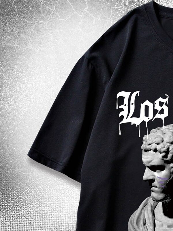 Goth Hombres Camiseta Con Letra Escultura Con Estampado Moda De Mujer